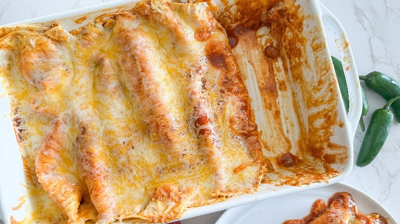 Bean, Beef, And Cheese Enchiladas Recipe