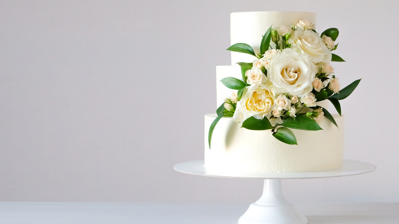 Simple White Wedding Cake