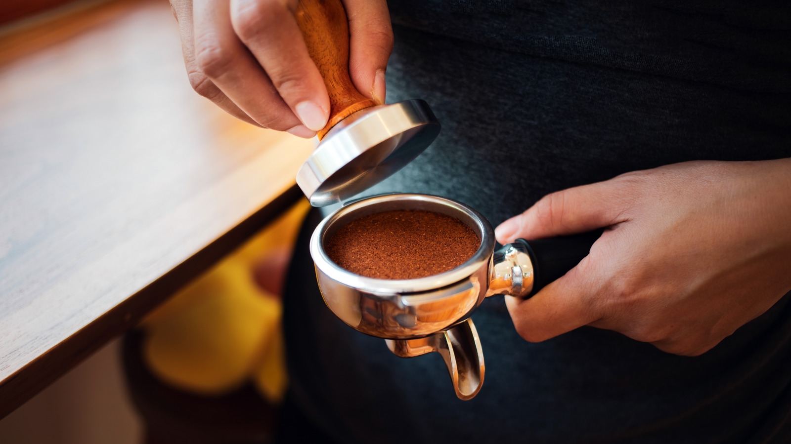 Here's What An Espresso Tamper Actually Does For Your Coffee