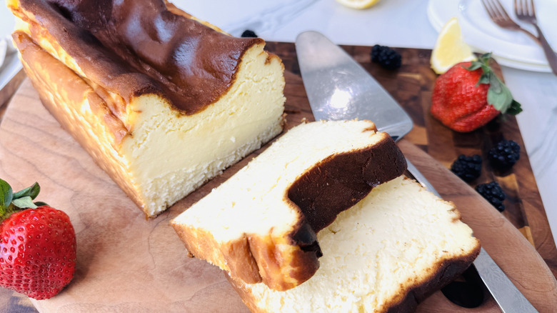 Loaf Pan Basque Cheesecake Recipe