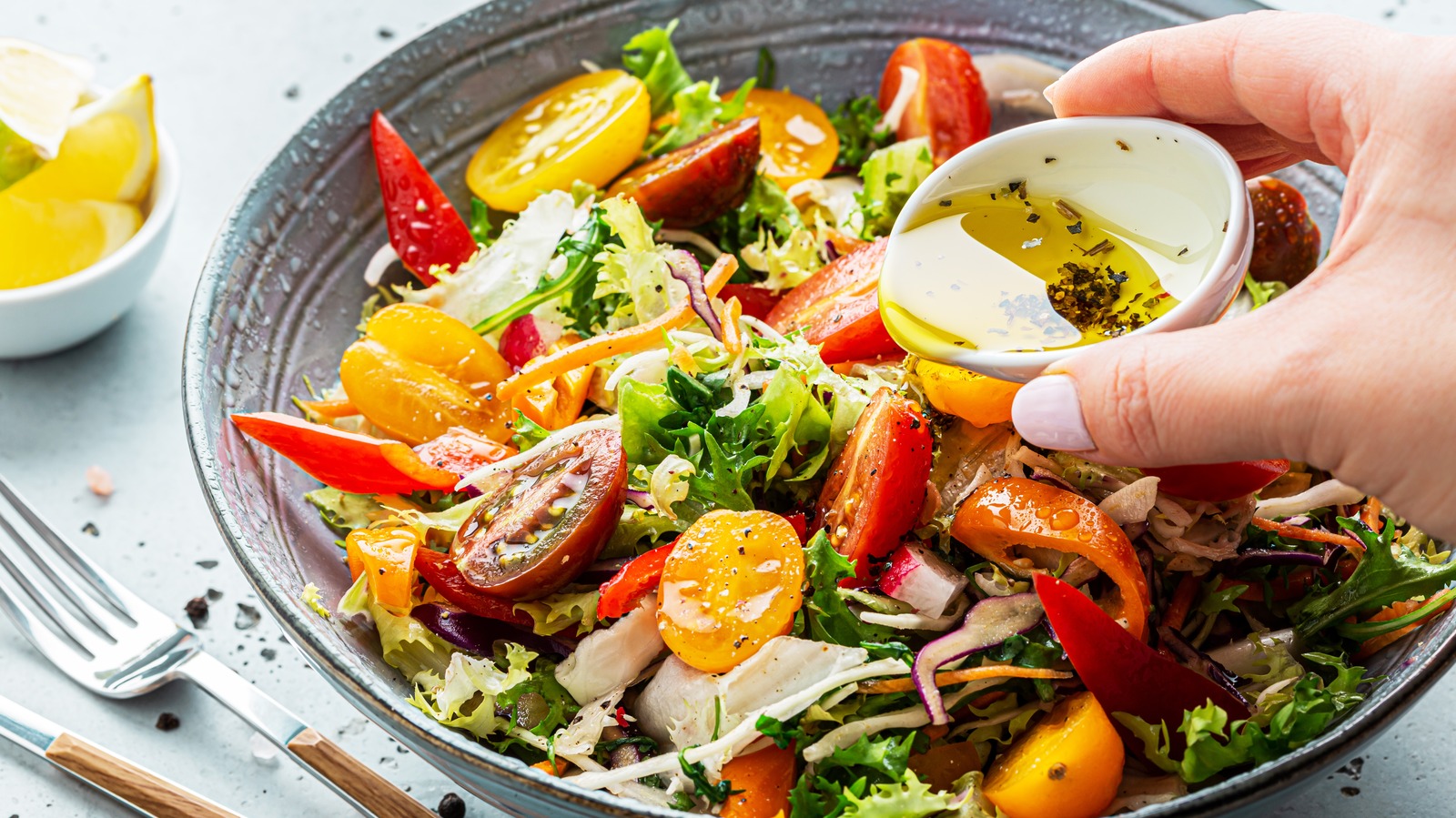 Mix And Match Multiple Dressings To Seriously Elevate A Boring Salad