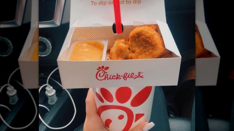 The Chick-Fil-A Nugget Box Hack For Convenient On-The-Go Eating