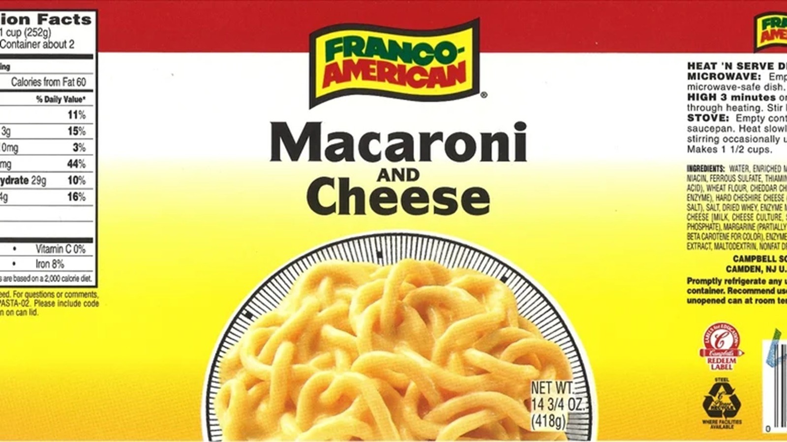 Is It Goodbye Forever To Franco-American Canned Macaroni And Cheese?