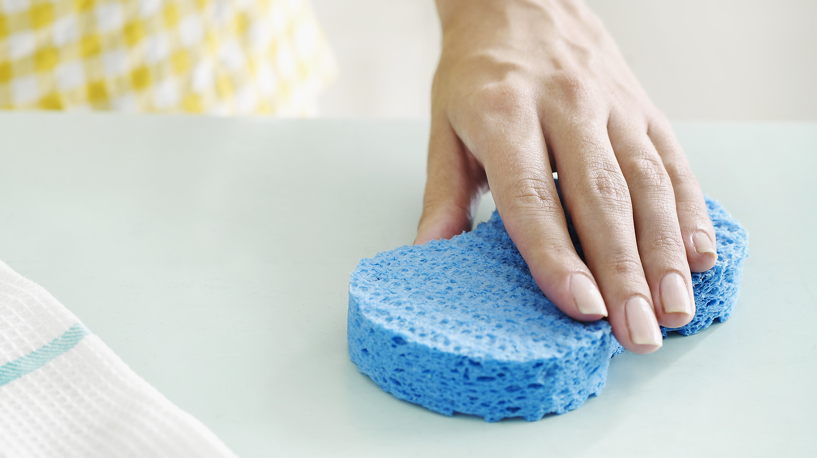 Cut Kitchen Sponges In Half For Easier Cleaning