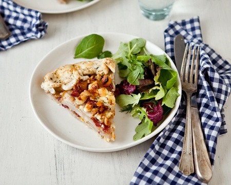 Beefy Pear, Roquefort, and Walnut Free-Form Tarts Recipe by Holly Herrick